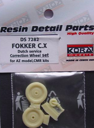Kora Models DS7282 Fokker C.X Dutch - Correc.wheel set