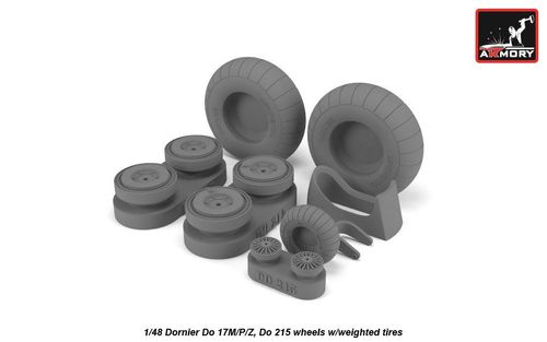 DISCONTINUED Armory Models Group AW48205 Dornier Do 17M/P/Z, Do 215 wheels w/weighted tires