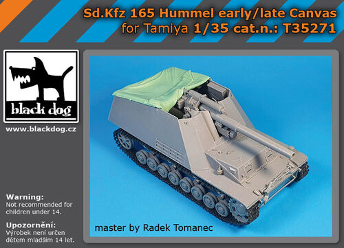 Black Dog T35271 Sd.Kfz 165 Hummel Early/Late Canvas (For Tamiya)
