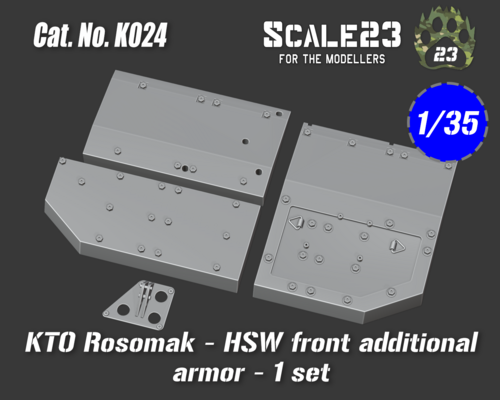 Scale23 35-K024 KTO Rosomak - HSW front additional armor - 1 set