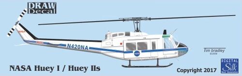 Draw Decal 44-HUEY-01 Bell UH-1 Huey - NASA