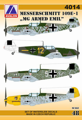 Avalon 4014 Messerschmitt Bf-109 E-1 'MG-armed Emils'