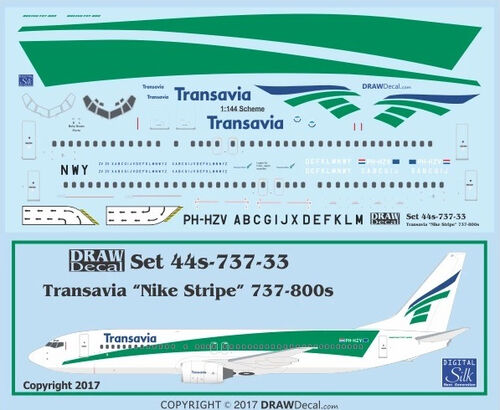 Draw Decal 44-737-33 Boeing 737-800 - Transavia "Nike Stripe"