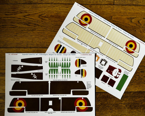 Aviattic ATT32387 Sopwith Camel F.I - Sc7 J. Olieslagers, Belgian Air Service - Clerget engine (for Wingnut Wings kits)
