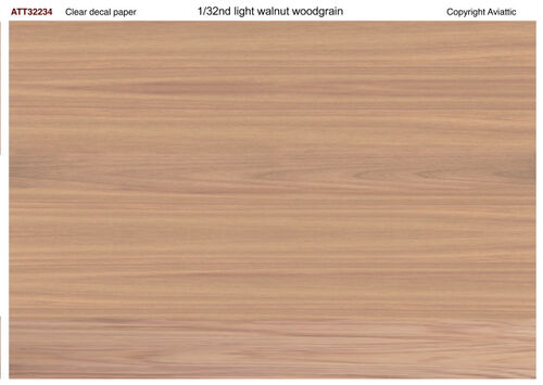 Aviattic ATT32234 Walnut / Birch / Mahogany - woodgrain light (clear decal paper)