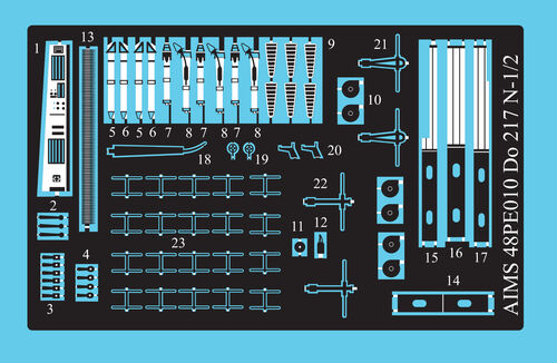 Aims 48PE010 Dornier Do-217 N-1/2 (for ICM Do-217N-1 kits)
