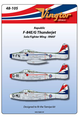 Vingtor 48-105 Republic F-84 E/G Thunderjet in RNoAF (3 schemes)