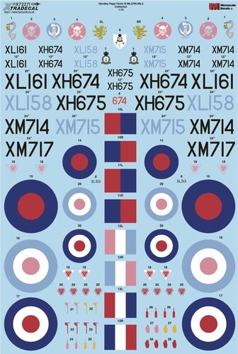 Xtradecal 72271 Handley-Page Victor B.2 (7 schemes)