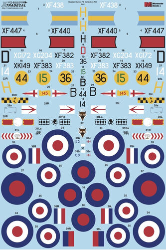 Xtradecal 48189 Hawker Hunter F Mk.6 (8 schemes)