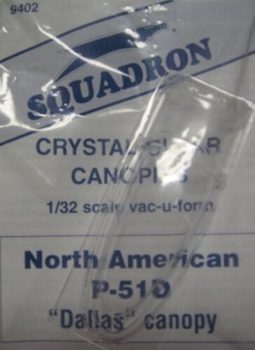Squadron Canopies 9402 North American P-51 D Mustang - 'Dallas' canopy (designed to be used with Revell kits)