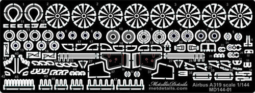 Metallic Details MD14401 Airbus A319 detailing set for aircraft (designed to be used with Revell kits)