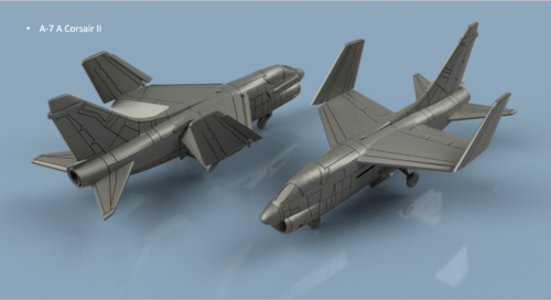 L'Arsenal 2.0 3D350143 A-7 A Corsair II folded wings (5 planes)