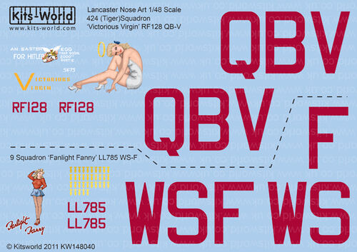 Kits World 148040 Avro Lancaster B.I Decal Sheet (Kit III)