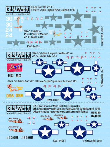 Kits World 144051 Consolidated PBY-5 Catalina Decal Sheet