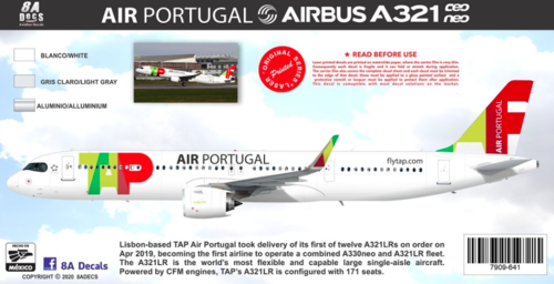 8aDecs 7909-641-200 Tap Airbus A321 Neo-Ceo