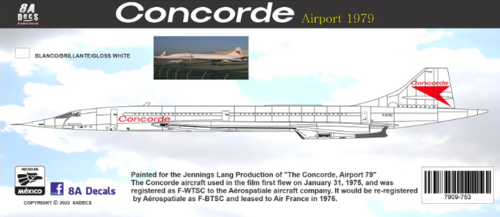 8aDecs 7909-753-144 Concorde "AIRPORT 1979 MOVIE"