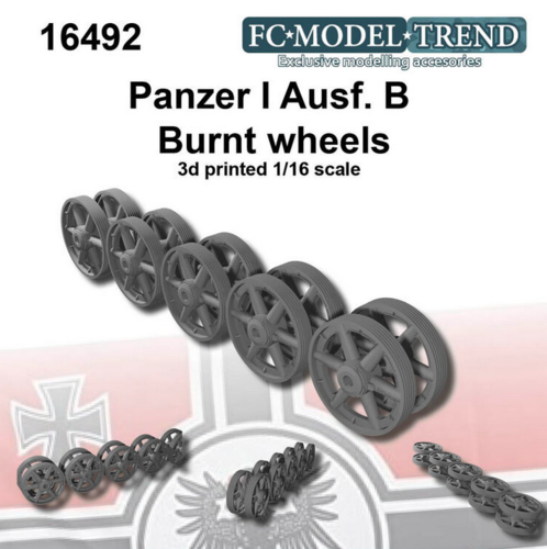 FC ModelTrend 16492 Panzer I Ausf. B burnt wheels