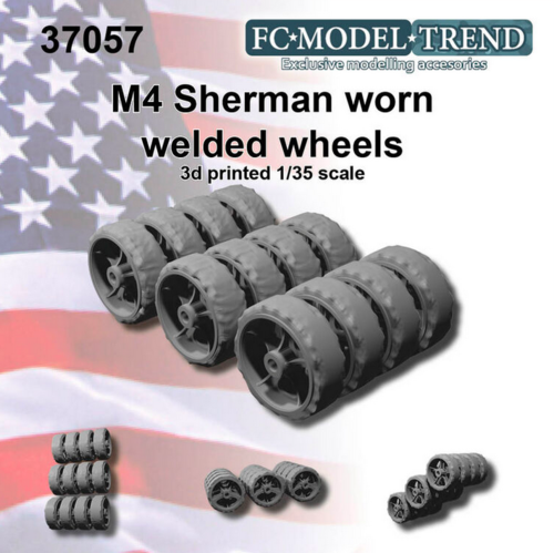 FC ModelTrend 37057 M4 Sherman early worn wheels