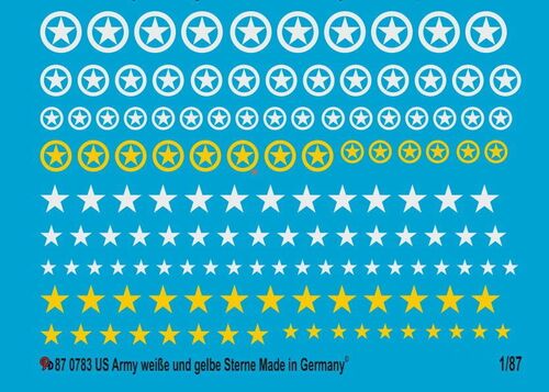 Peddinghaus-Decals 0783 US Army White And Yellow Stars