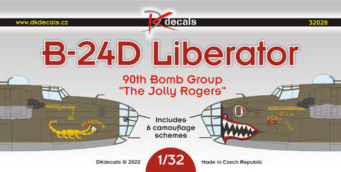 DKdecals 32028 B-24D Liberator 90th Bomb Group "The Jolly Rogers"