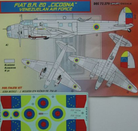 Kora Models Dec72279 Fiat BR.20 Venezuelan