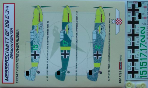 Kora Models Dec7292 Bf 109E-3/4 Croatia over Russia part I.
