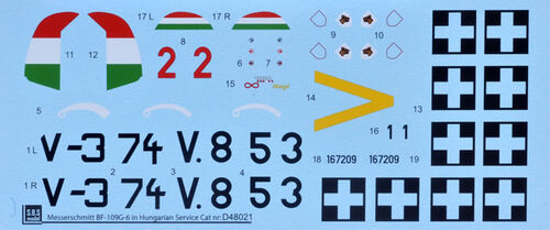 SBS Model D48021 Messerschmitt Bf-109G-6 Hungarian Air Force WW II VOL.II
