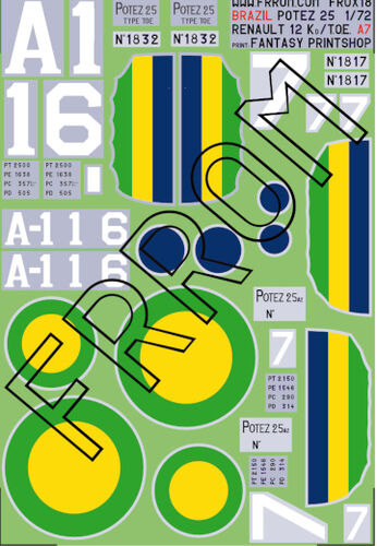 Azur FRX18 Brazil Potez 25 T.O.E Or Renault 12 Kd (A7)