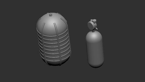 Firma49 L001-32 Set of Oxygen Tanks and Cylinders for US WWII Bombers