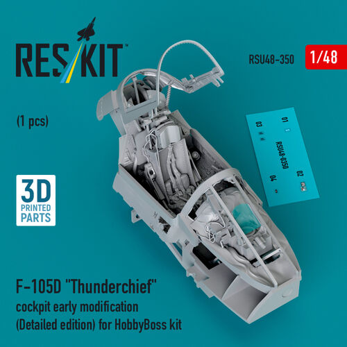RES/KIT U48-0350 F-105D 'Thunderchief' Cockpit Early Modification (Detailed Edition) For HobbyBoss Kit (3D Printed)