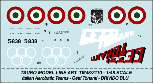 TAURO MODEL 48-2110 Pattuglia Acrobatica Getti Tonanti "Brivido Blu" for Republic F-84 F