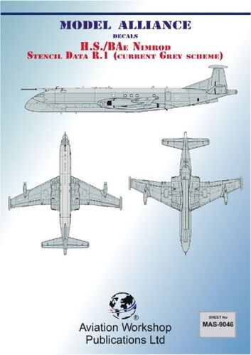 Model Alliance 729046 BAe Nimrod MR.1 - Stencil Data (Current Grey Scheme)