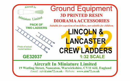 Aircraft In Miniature Ltd GE32037 Avro Lancaster B Mk.I & Lincoln - Crew Ladders (for Border Models and Hong Kong Models kits)
