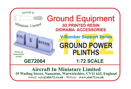 Aircraft In Miniature Ltd GE72064 Ground Power Plinths (V-bomber Support Series)