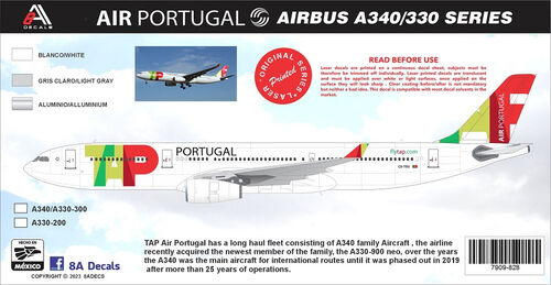 8aDecs 7909-828-144-330 Tap Air Portugal Airbus A330-200 Family