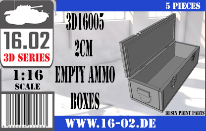 Custom scale 3D16005 2cm Empty Ammo Boxes