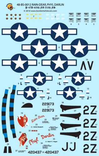 Bombshell BS48012 Republic P-47 D Thunderbolt Bubble - 405th FG, 9th Air Force (2 schemes)