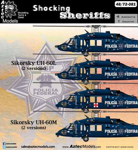 Aztec 72D081 Shocking Sheriffs - UH-60 Blackhawk from the Mexican Policia Federal