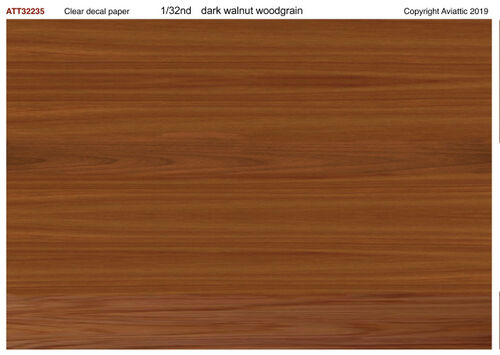Aviattic ATT32235 Walnut / Birch / Mahogany - woodgrain dark (clear decal paper)