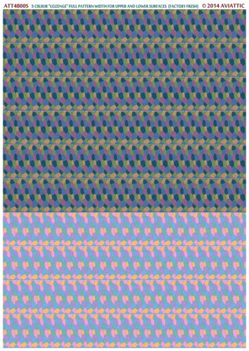 Aviattic ATT48005 5 colour “lozenge” - full pattern width for upper and lower surfaces (factory fresh)