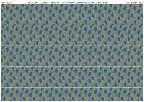 Aviattic ATT32004 4 colour 'lozenge' - full pattern width for upper surfaces (faded)