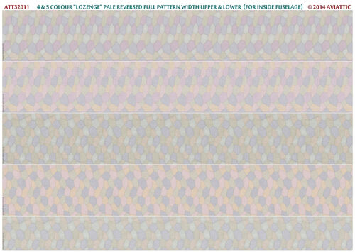 Aviattic ATT32011 4 & 5 colour 'lozenge' - pale reversed full pattern width upper & lower (for inside fuselage)