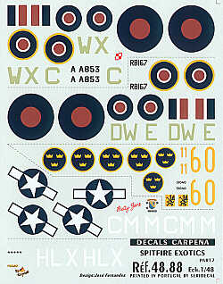 Colorado / Carpena Decals 48088 International Supermarine Spitfire Part 7 (5 schemes)