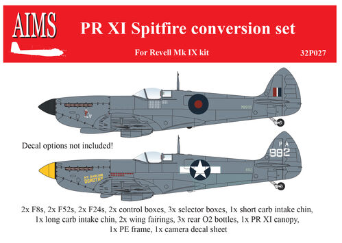 Aims 32P027 Pr.XI Spitfire - Conversion Set (for Revell Supermarine Spitfire Mk.IXc kit)