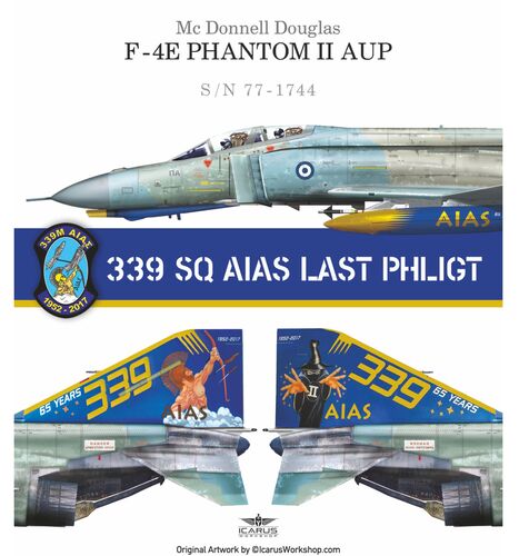Procal Decals 72-902 McDonnell-Douglas  F-4 E Phantom II - 339sq AIAS Last Flight 2019