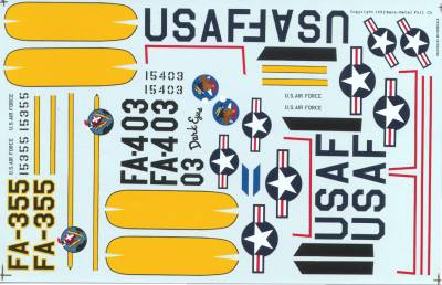 Experts-Choice Decal 4833 Lockheed F-94 B Starfire (2 schemes)