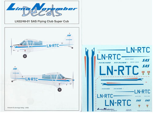 Lima November Decals 324801 Piper Super Cub - SAS Flying Club LN-RTC “Baltus Viking” Scheme