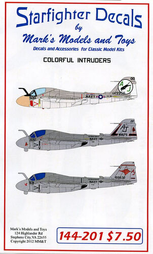 Starfighter Decals 44201 Colorful A-6 E Intruders (3 schemes)