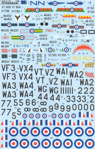 Xtradecal 72191 de Havilland Vampire F.3/FB.5 (13 schemes)