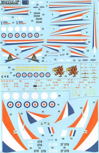 Xtradecal 72137 RAF Display Aircraft 1993 and 2011 (3 schemes)